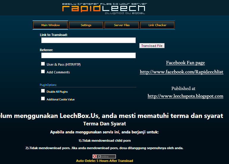 LeechBox-Rapidleech for Ryushare,Uploaded,Rapidgator,Extabit ...