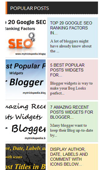 5 Best Popular Posts Widgets for Blogger - My Tricks Pedia
