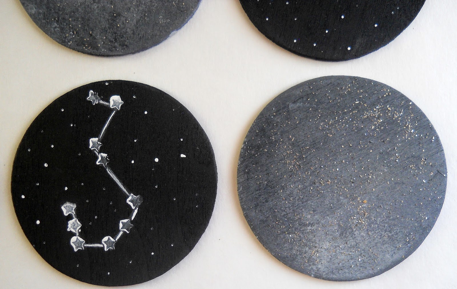 Moon And Star Constellation Coasters DIY - Running With A Glue Gun