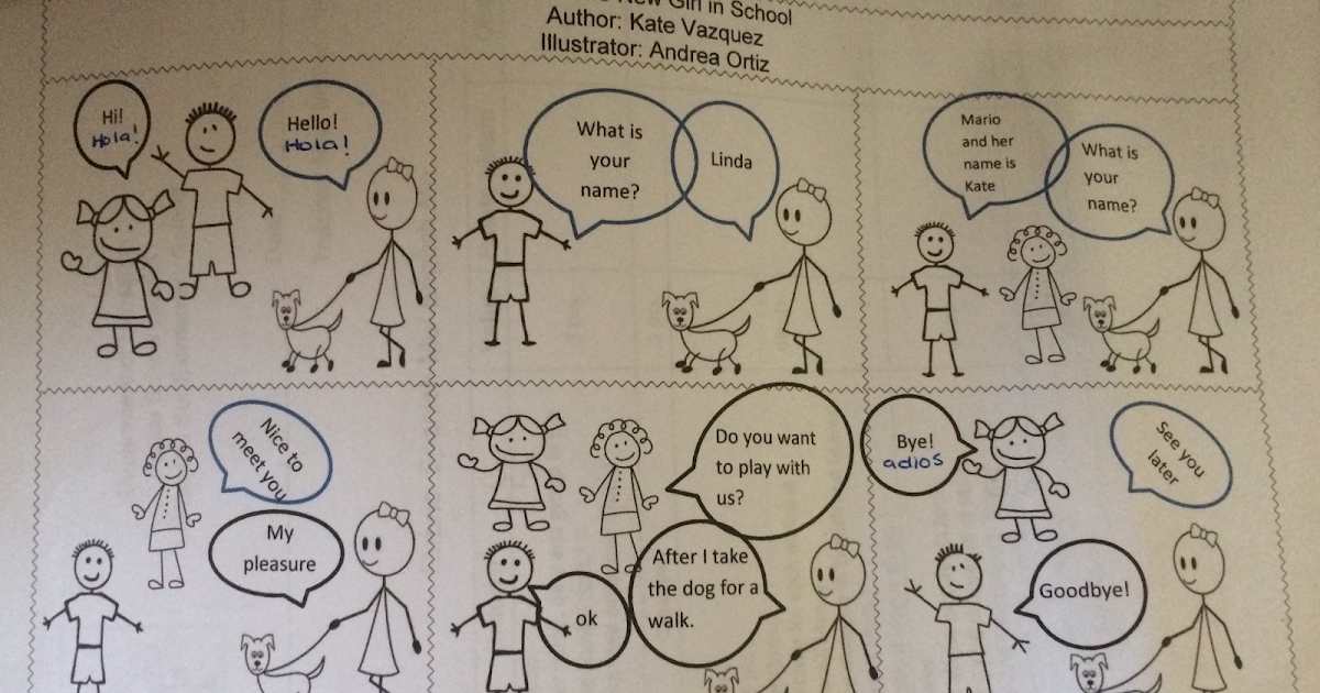 Biblioteca Escuela Llanos del Sur: Comic Strip: Spanish me/ English me