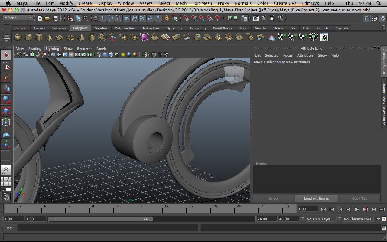 3D Modeling 1: Project 1: Learning How To Use The Maya Program