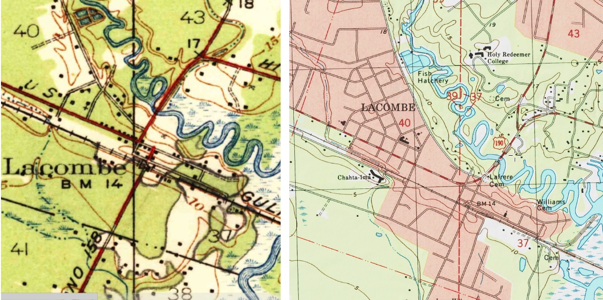 Tammany Family: Lacombe Topo Map - 1935
