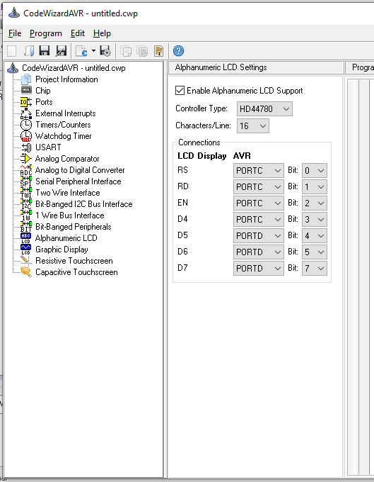 LCD 16x2 Pada ATmega 328p Menggunakan CVAVR