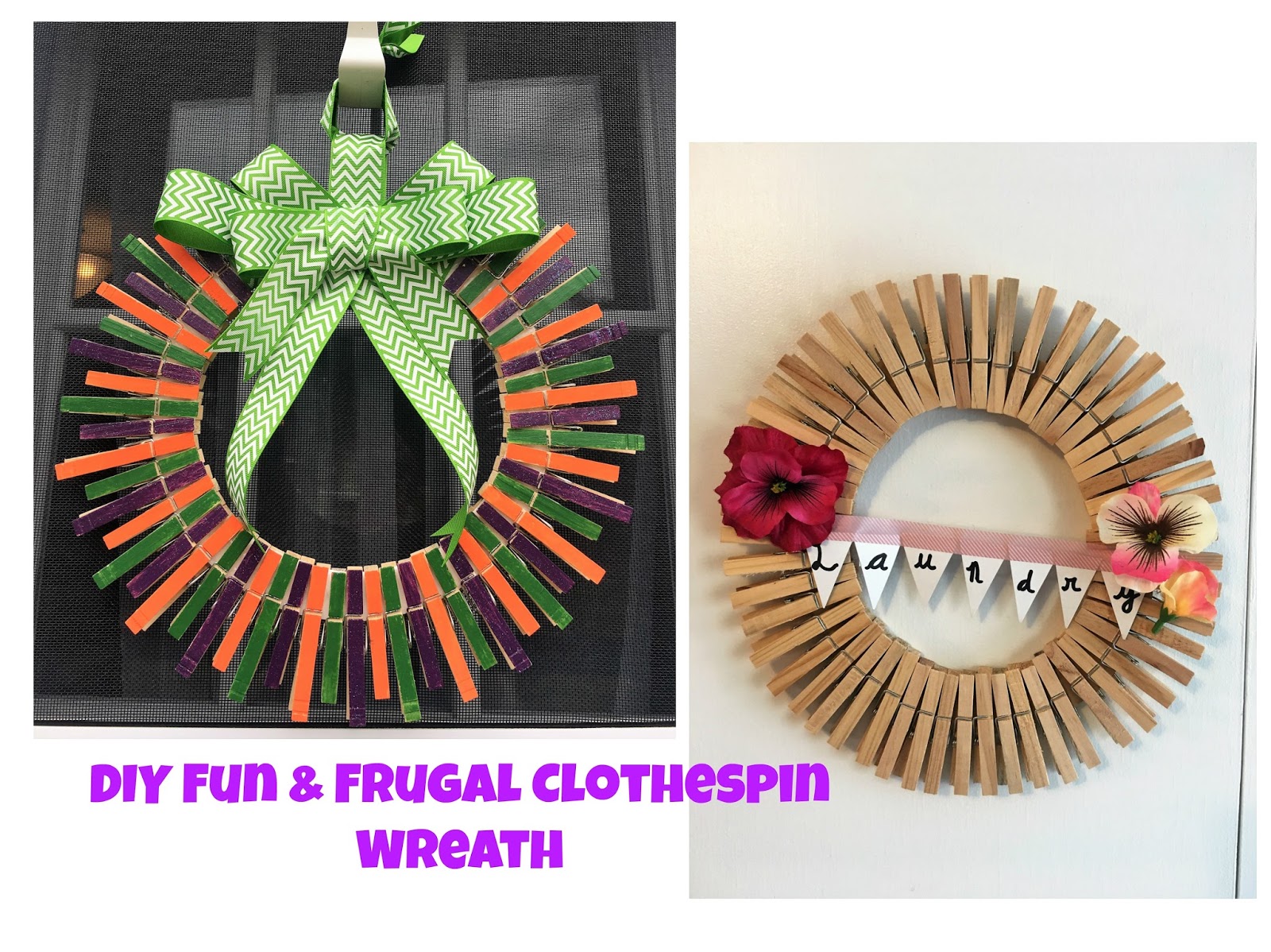 DIY Fun & Frugal Clothespin Wreath