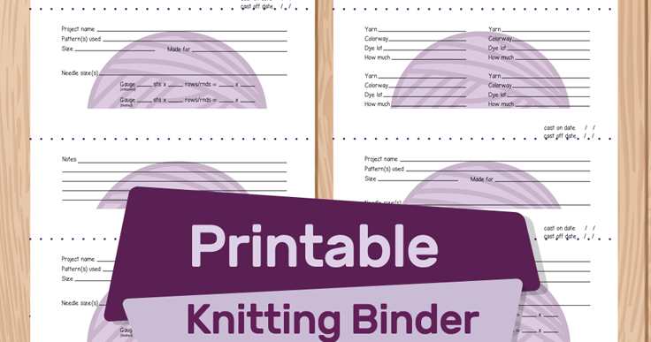 Knitting Binder Printable ~ This Gal Knows