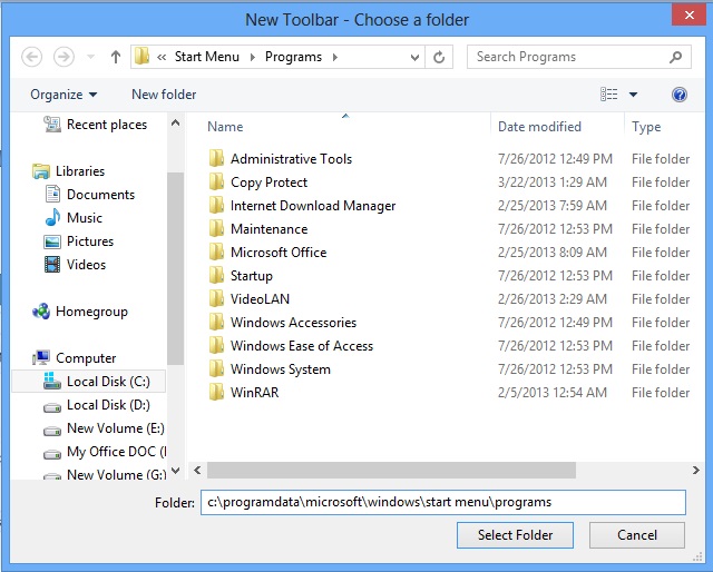Windows Fellow: How To Add Start Menu At Taskbar In Windows 8 Without ...