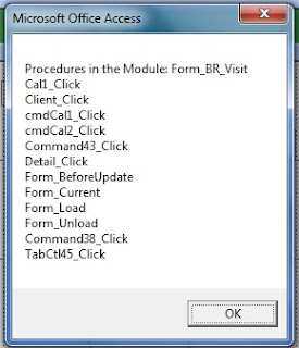 Prepare a List of Procedure Names from a Module ~ LEARN MS-ACCESS TIPS AND TRICKS