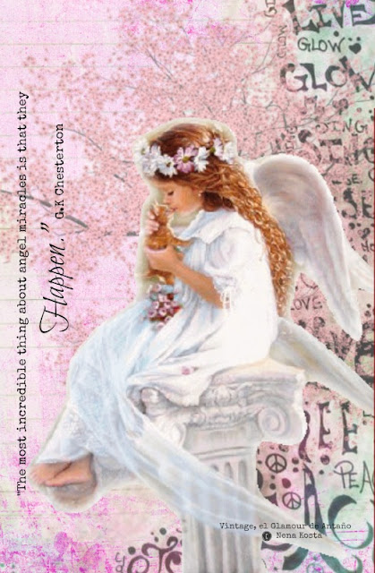 VINTAGE, EL GLAMOUR DE ANTAÑO: Pequeños Ángeles (láminas digitales)