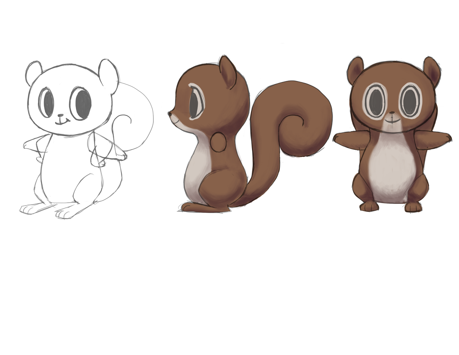 Ram's Horn: More complete squirrel model sheet