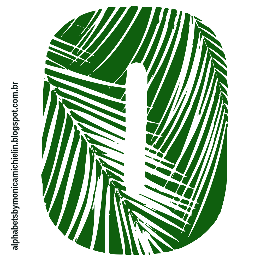 Free Alphabets: PALM LEAVES ALPHABET, ALFABETO FOLHAS DE PALMEIRA