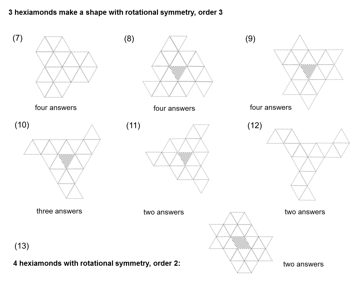 MEDIAN Don Steward mathematics teaching: polyiamonds and rotational ...