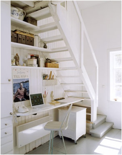 OFFICE DESKS UNDER THE STAIRS | DESK AND OFFICE DECORATION
