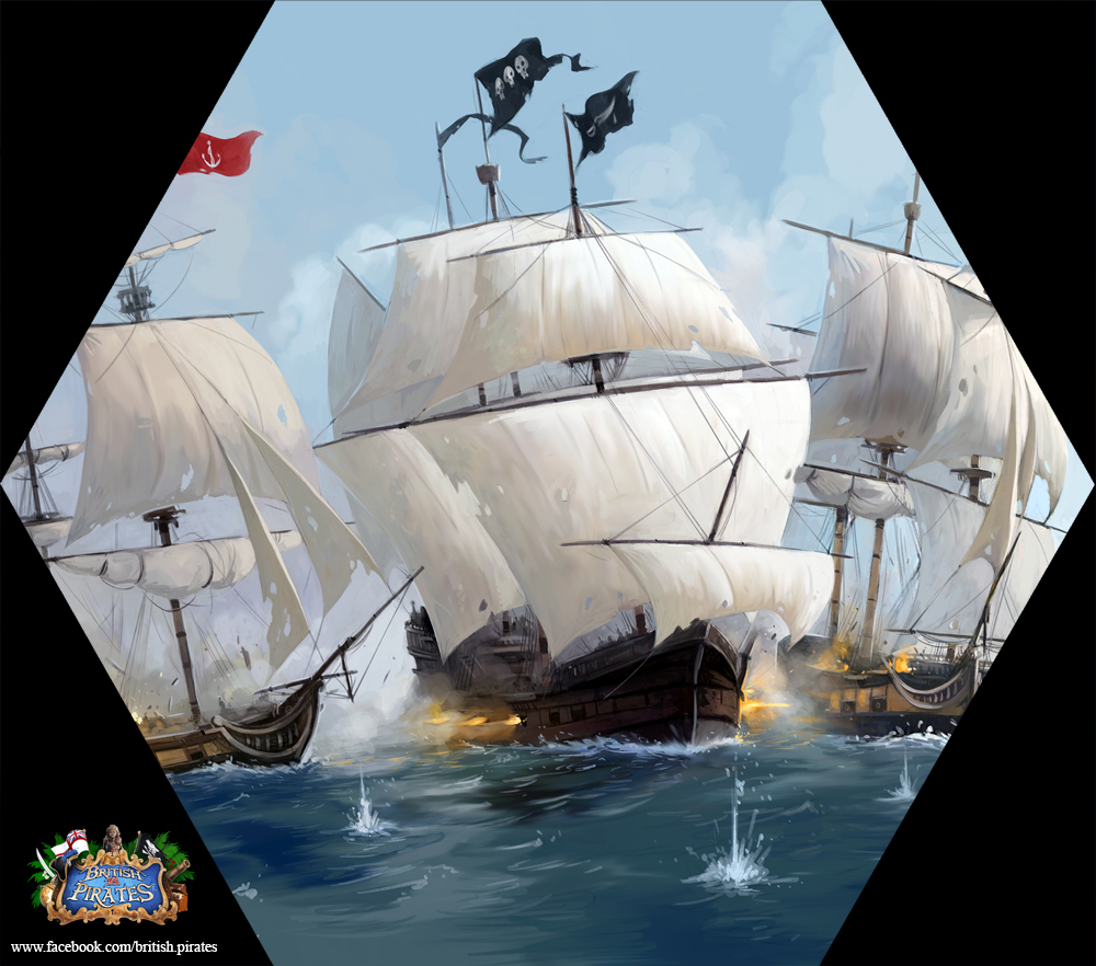 Inside Days: British Vs Pirates - Board Game Illustrations