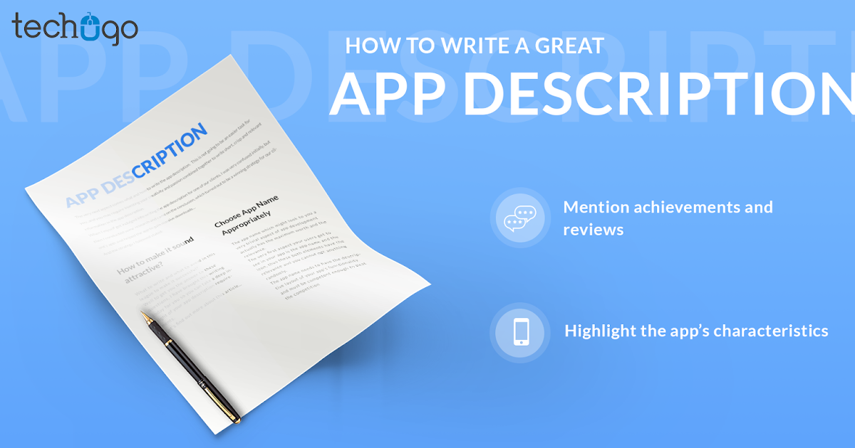 Techugo Pvt Ltd: How To Write A Great App Description