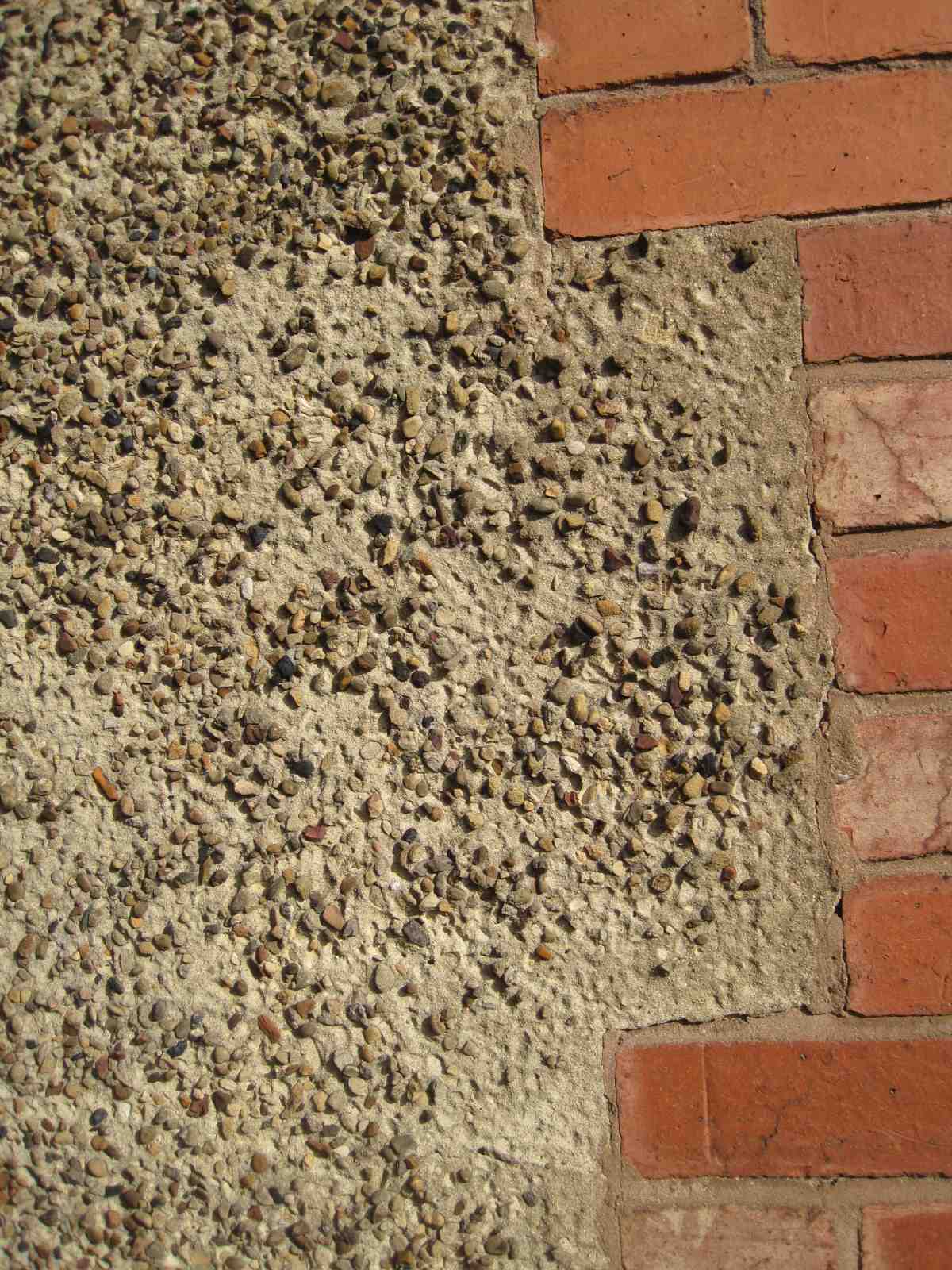 Living in England: English Houses: pebble dash & crazy paved surround