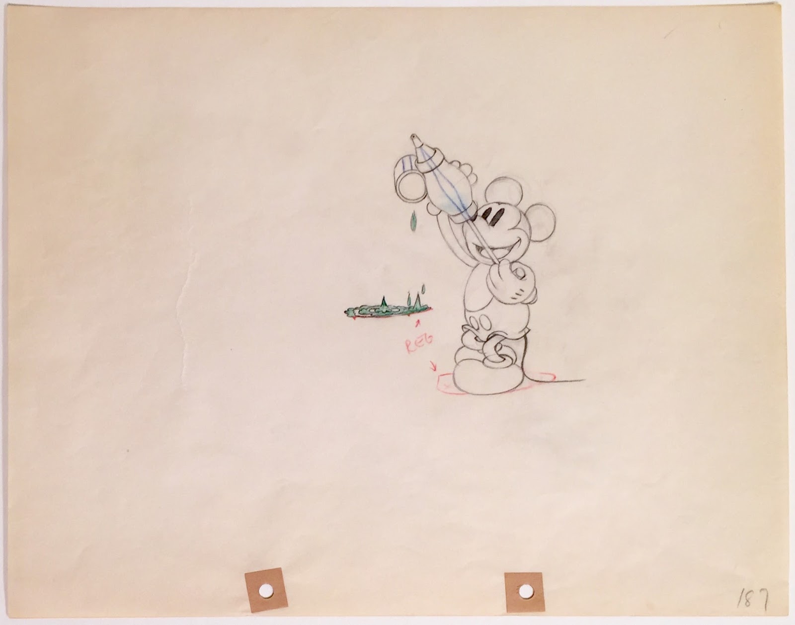 Animation Collection: Original Production Animation Drawing of Mickey ...
