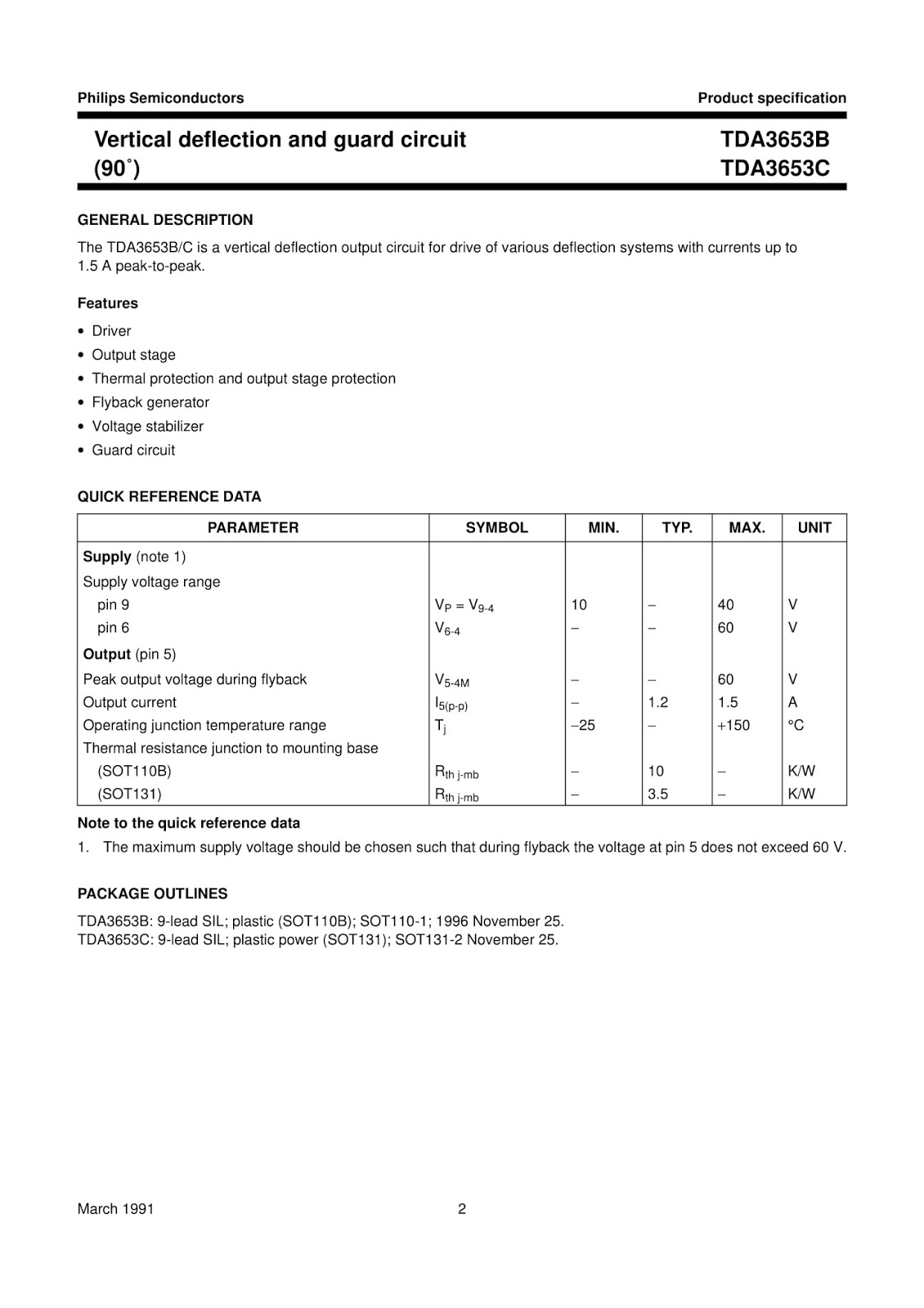 IC TV: Datasheet Ic Vertikal TDA3653 pada Tv Tabung