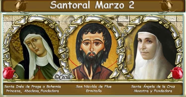Vidas Santas: Santoral Marzo 2
