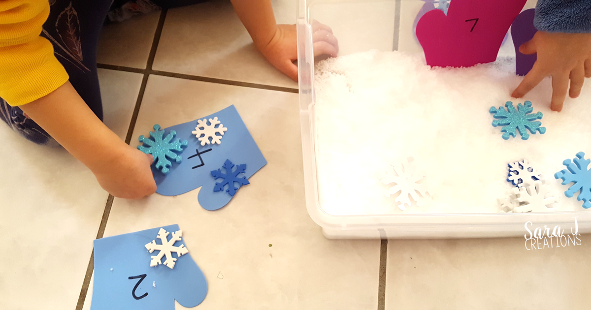 Instant Snow Sensory Bin - 5 Different Ways | Sara J Creations