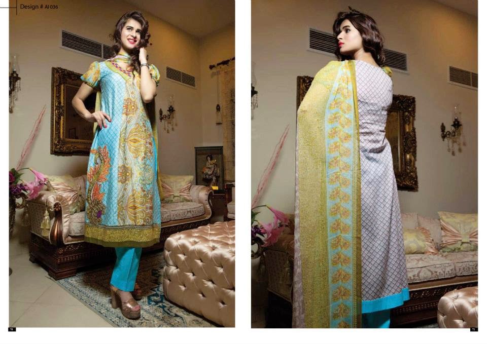 Amna Ismail Lawn Dresses 2014 Vol-2 | Amna Ismail Semi-Stitched Lawn ...