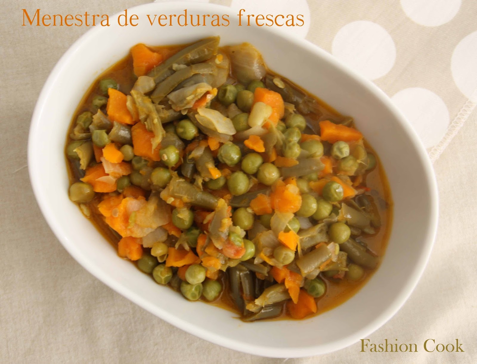 Fashion Cook: Menestra de verduras frescas (Thermomix)