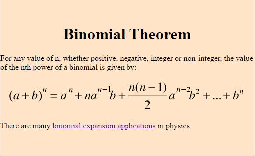 Tópicos de Física Moderna: Teorema Binomial