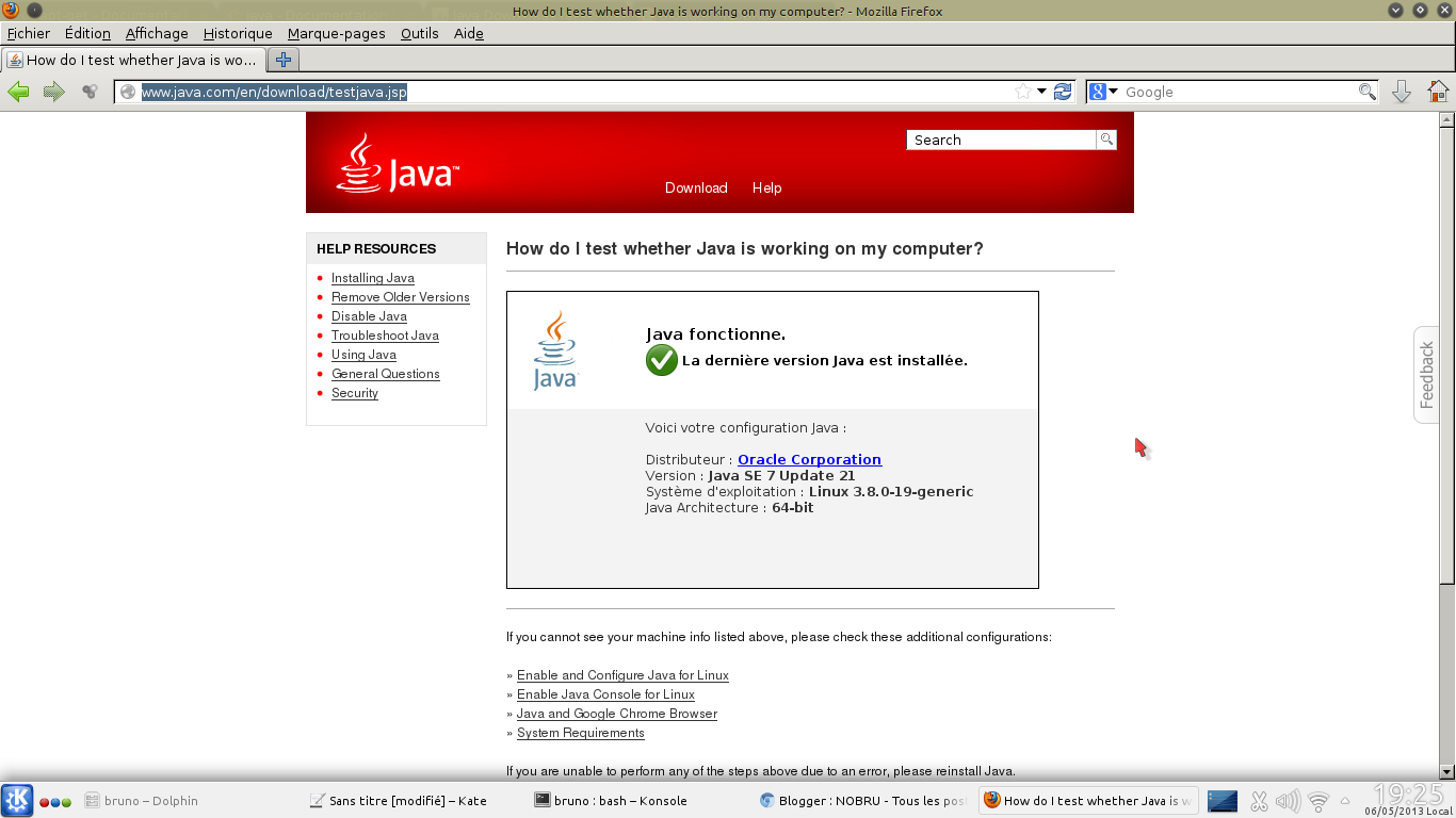 NOBRU: TUTORIEL SUN JAVA sur UBUNTU 13.04