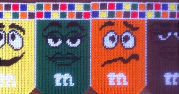 DIY Party Mom: M&M Character Banner Plastic Canvas Pattern