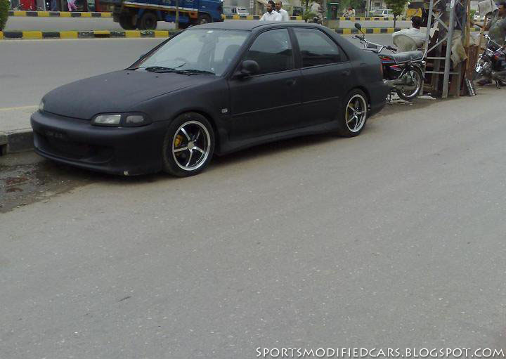 Modified Matte Black Civic | Sport Cars