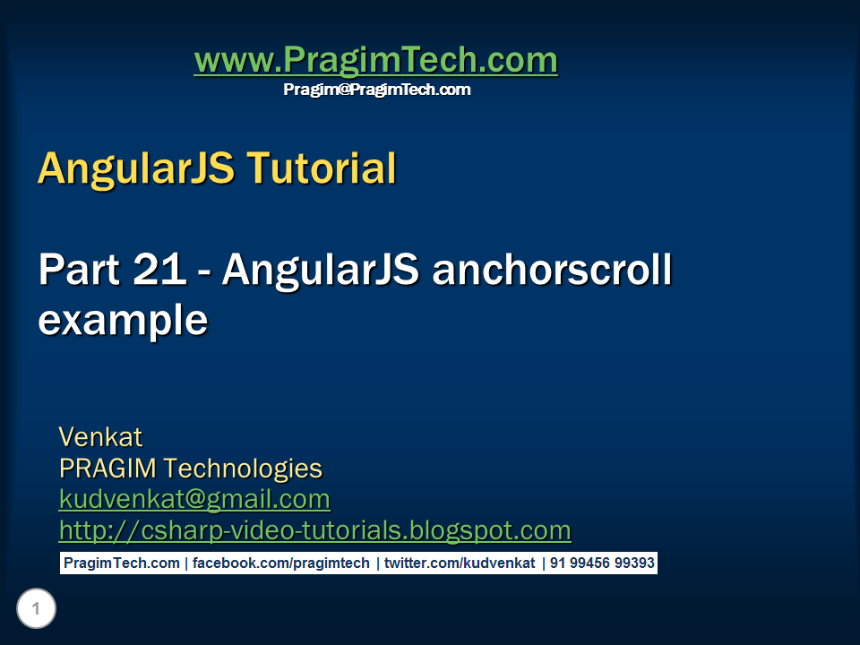 Sql server, .net and c# video tutorial: January 2016