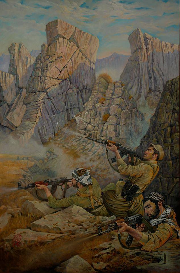 kurdistanart: Some Peshmarga painting by Kurdish artist and painter Ako ...