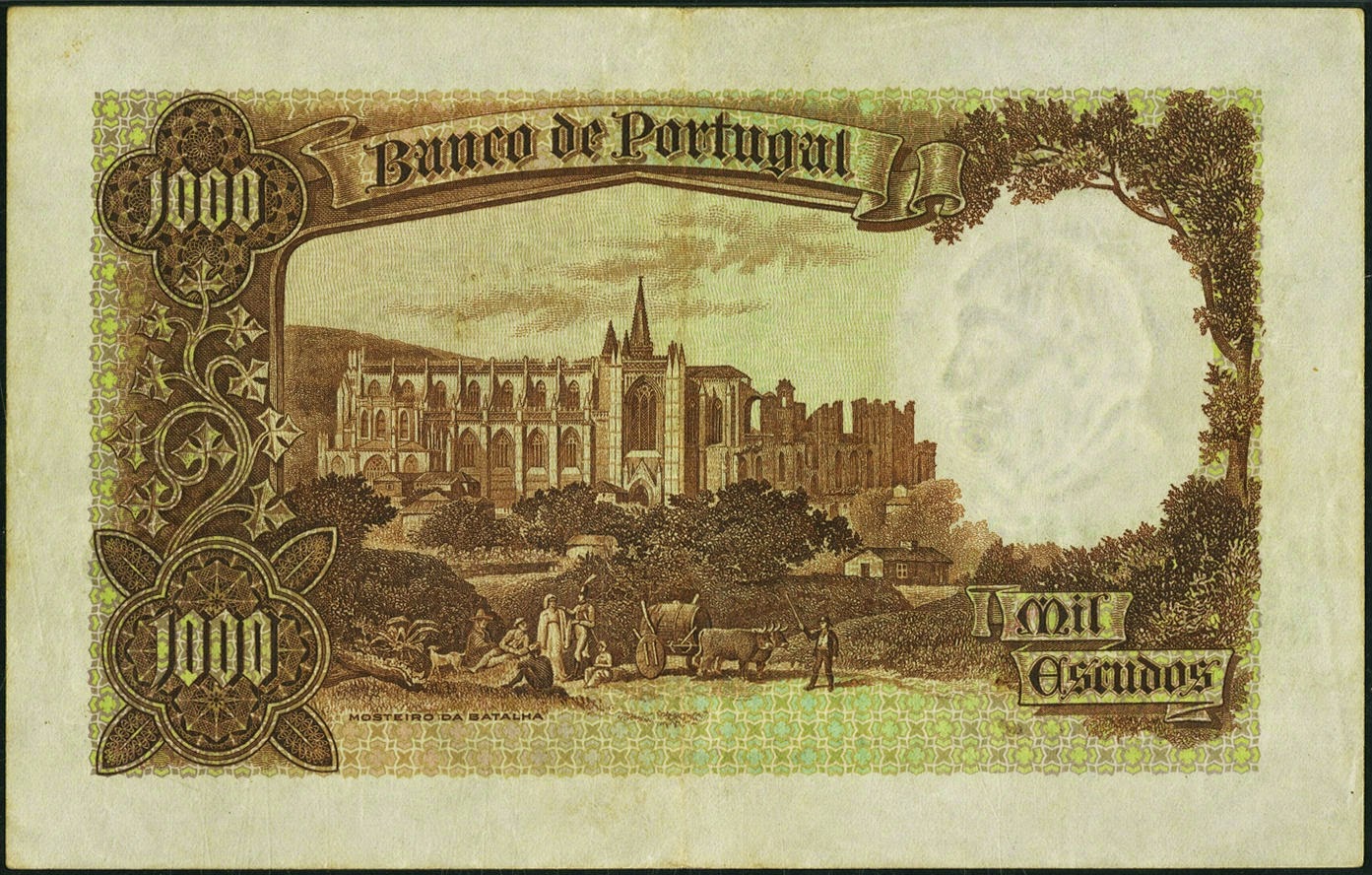Portugal 1000 Escudos banknote 1938|World Banknotes & Coins Pictures ...