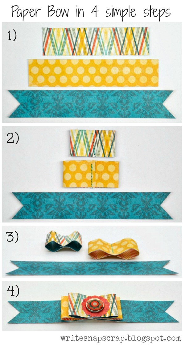 Write Snap Scrap: Paper Bow Tutorial: My Creative Scrapbook
