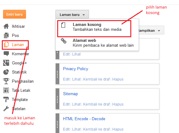 Cara Membuat Form Kontak di Halaman Statik Blogger - Hermantos Share