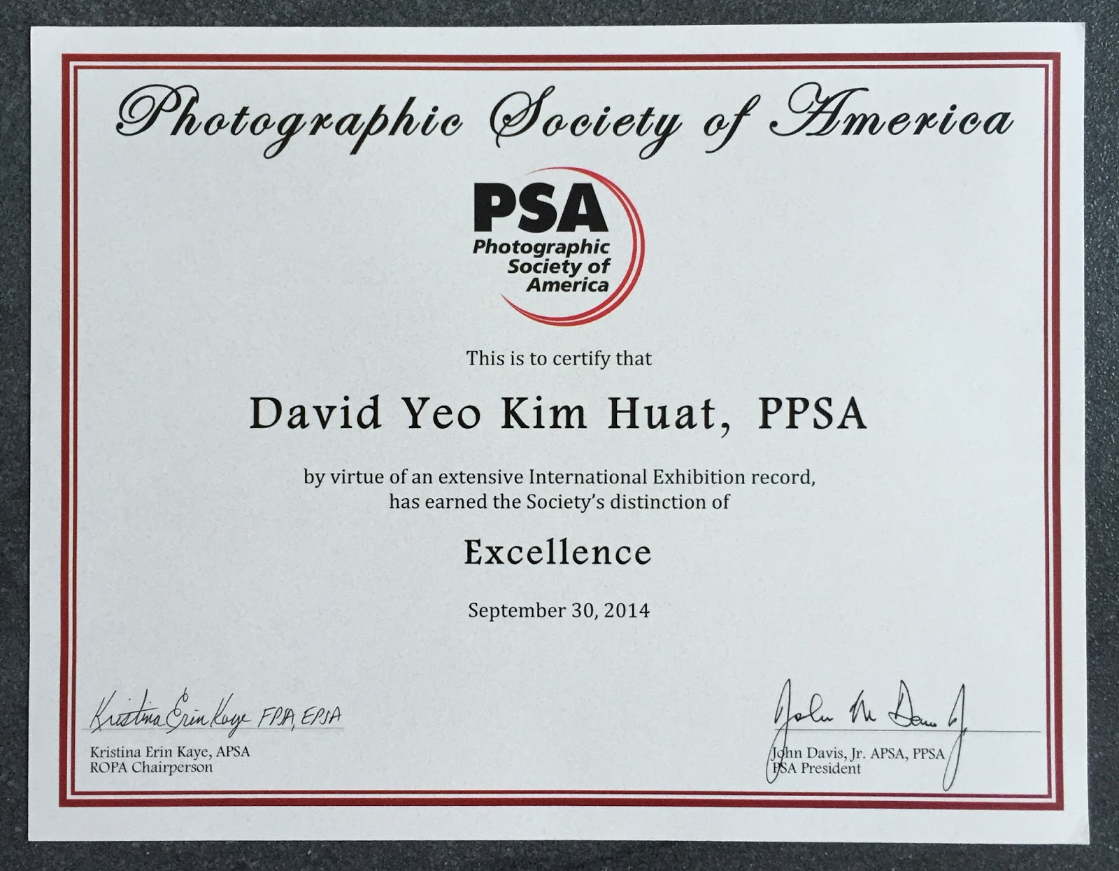 David Yeo World of Photography: Excellence Award - Photographic Society ...