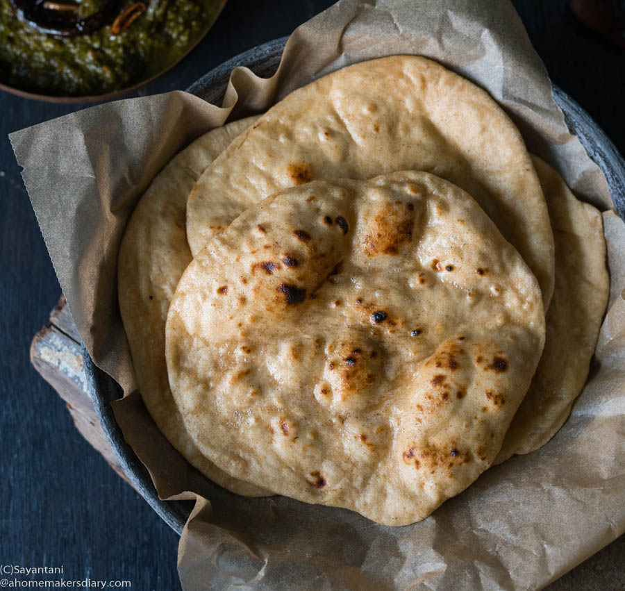 Tandoori Roti made on Tawa, Stove top, Video recipe - A Homemaker's Diary