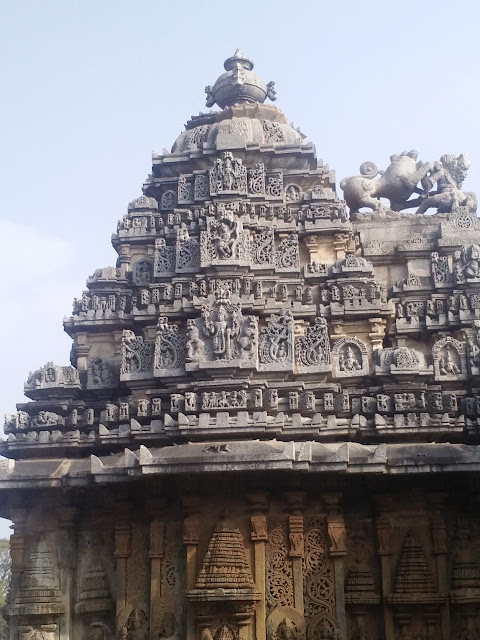 Eaves, Parapet and Vimaana of the Temple