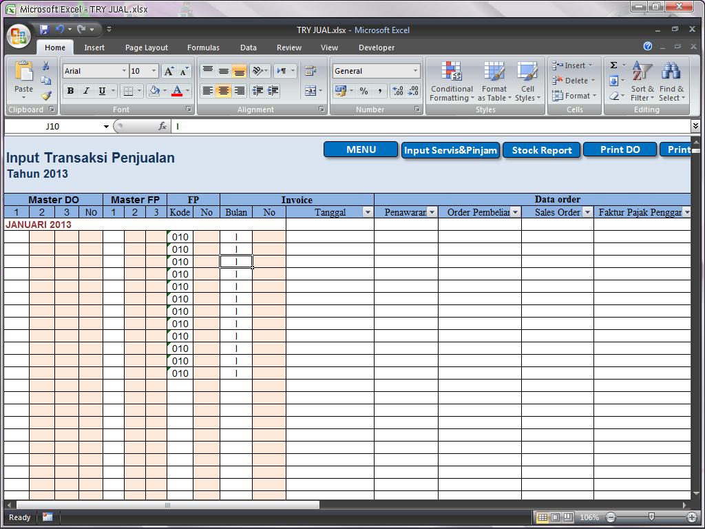 Membuat Tombol Menu/Hyperlink di Excel