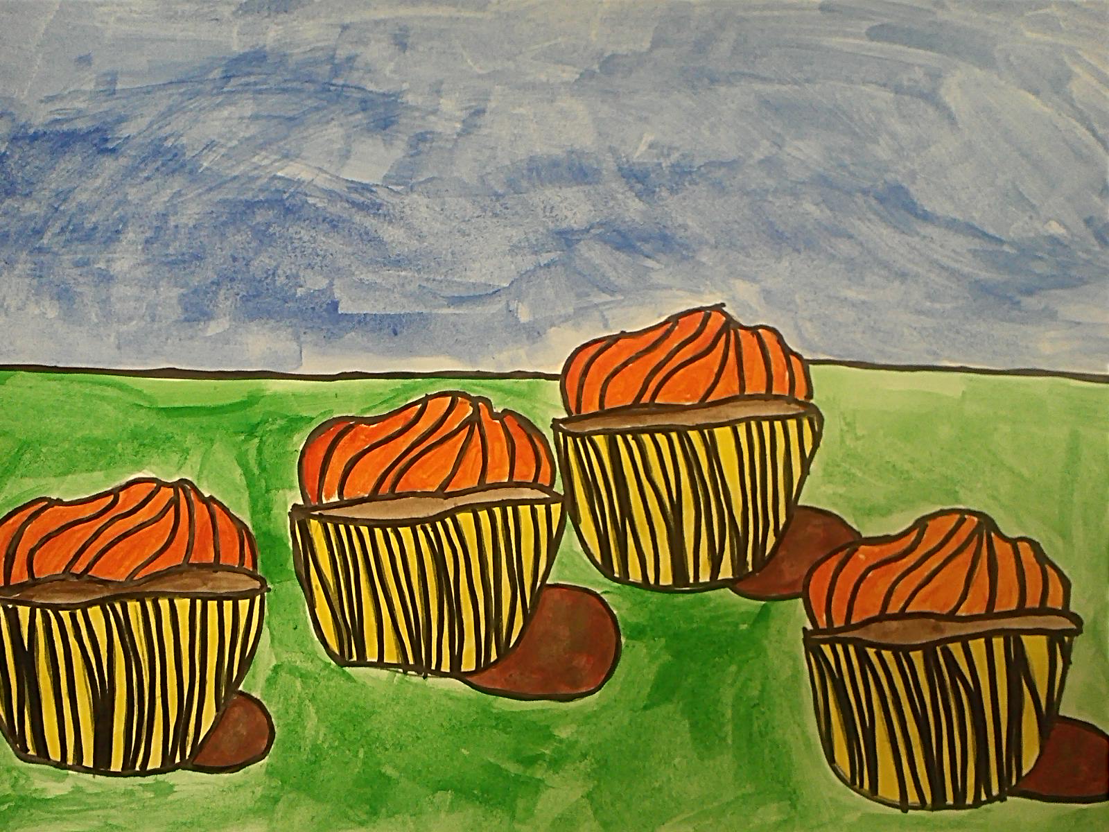Crazy Busy Art Room: Wayne Thiebaud Cupcakes