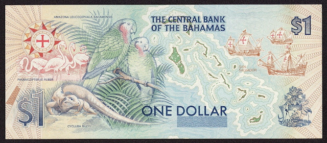 Bahamas 1 Dollar Commemorative Banknote 1992 Christopher Columbus|World ...