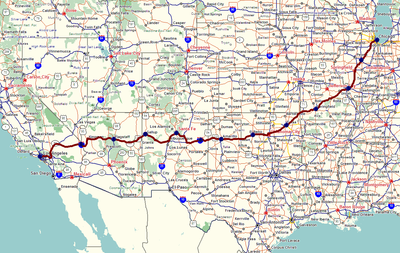 Route 66 Schematic Route66corrected gif Gif By Cwujek
