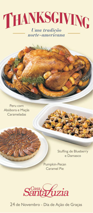 Verbena: Thanksgiving: cardápio Santa Luzia para o Dia de Ação de Graças