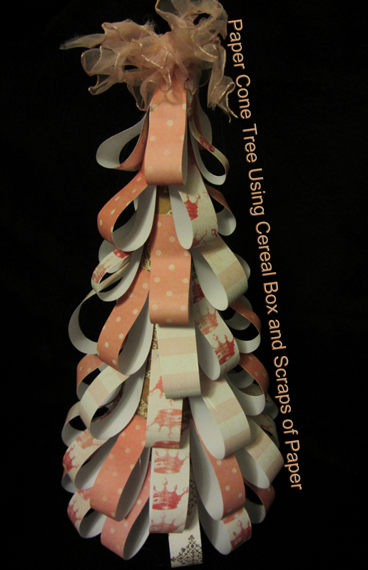 Errant Scraps: Pink Paper Cone Tree Tutorial