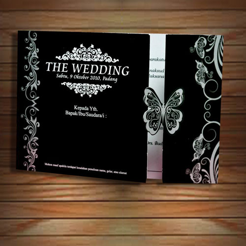 Wedding Card CLEON : Undangan Softcover Hitam Putih Yogyakarta Bengkulu ...