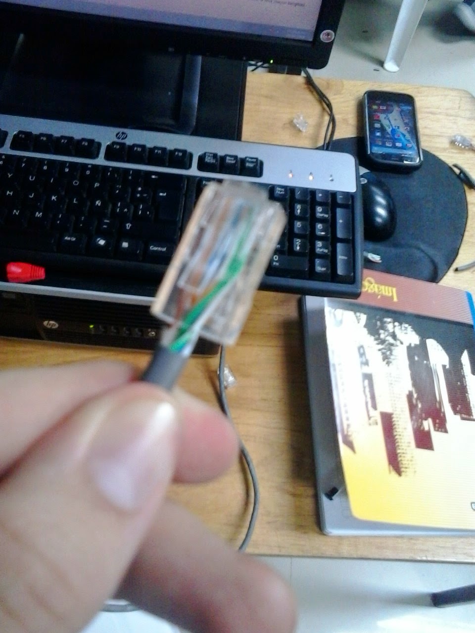 EVIDENCIA: Ponchando el cable cruzado y directo