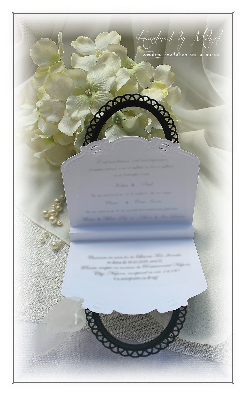 Handmade by Mihaela: Wedding invitation as a purse