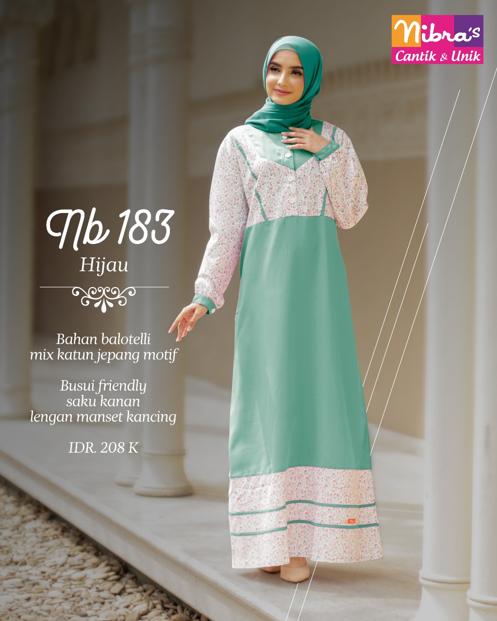 KOLEKSI TERBARU GAMIS EXCLUSIVE NIBRAS NB 183
