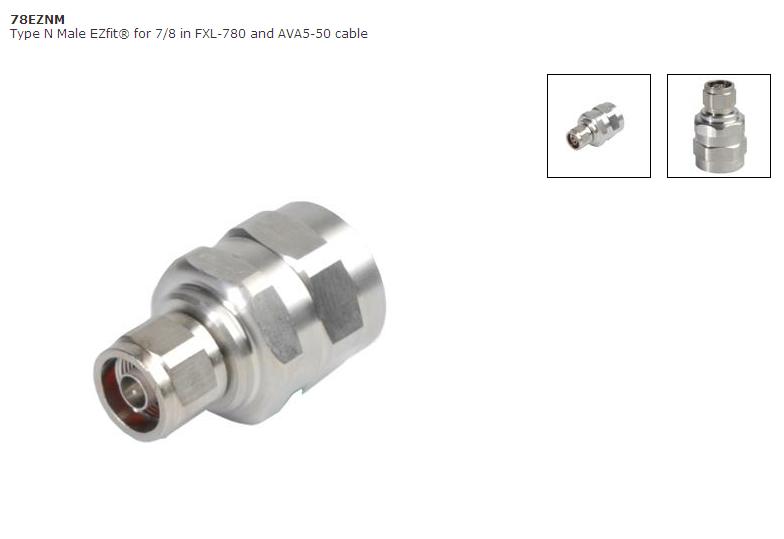 ANDREW COMMSCOPE: Connector untuk kabel feeder Coaxial ANDREW dan COMMSCOPE