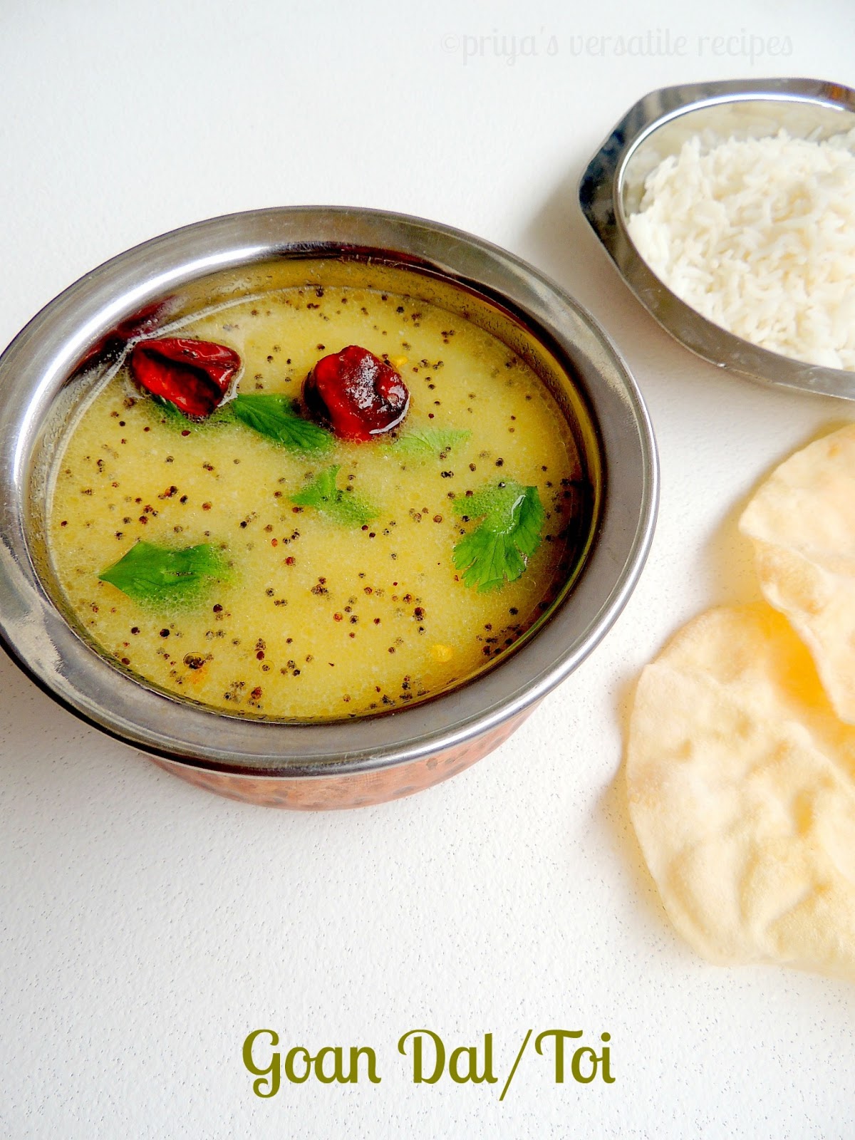 Priya's Versatile Recipes: Goan Dal/Toi