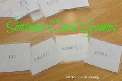 Debbie's Spanish Learning: Sentence Card Games {For the Classroom or ...